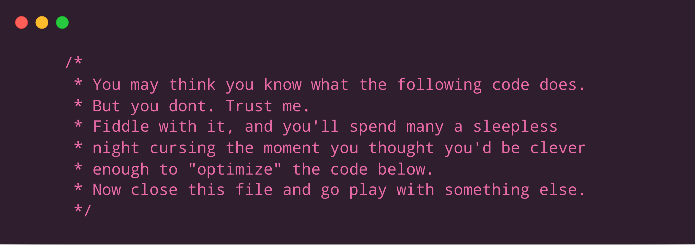 De Code Natura | About code comments